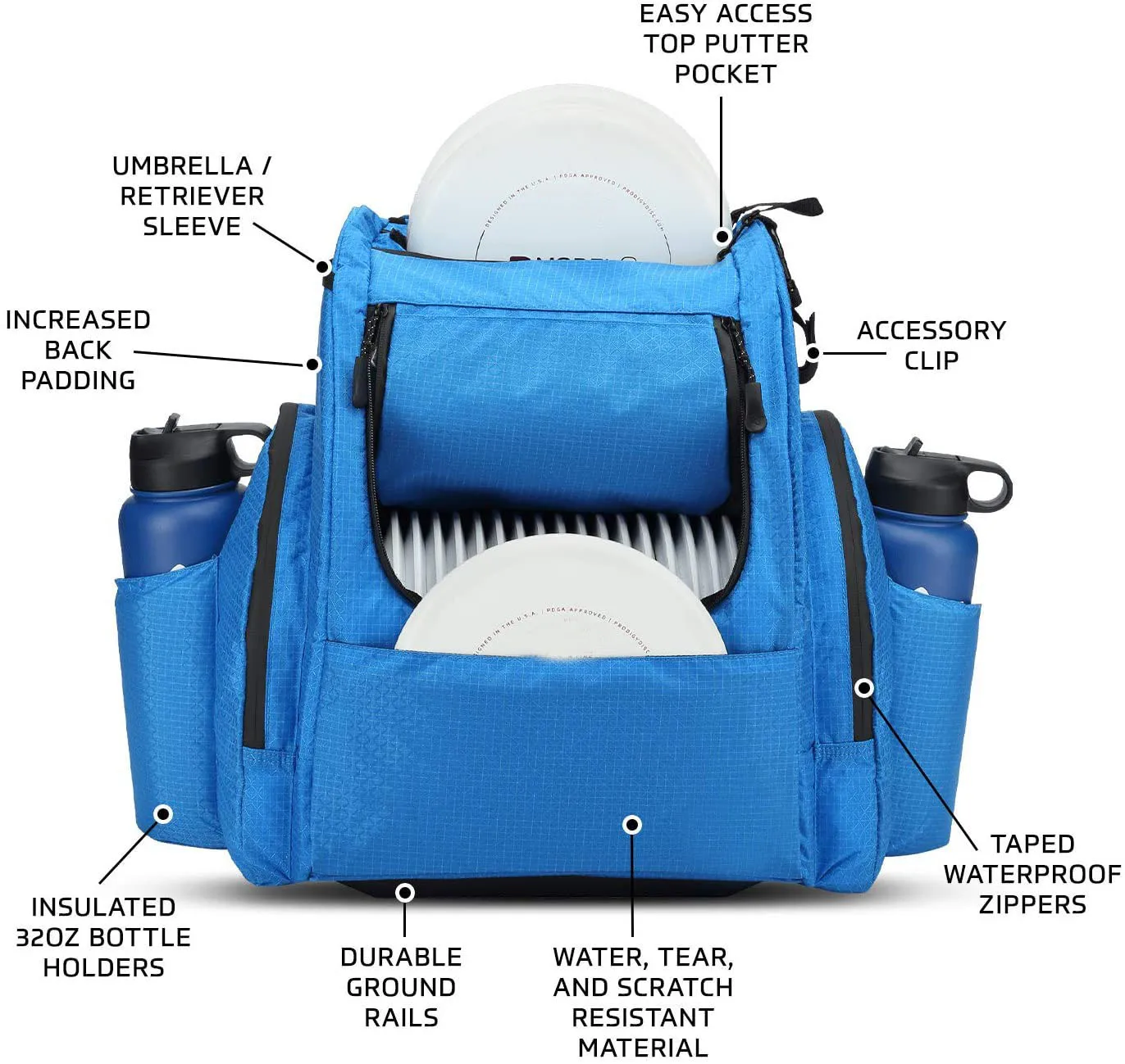 Custom Outdoor Waterproof Golf Frisbee Backpack Grip Disc Golf Bag ...