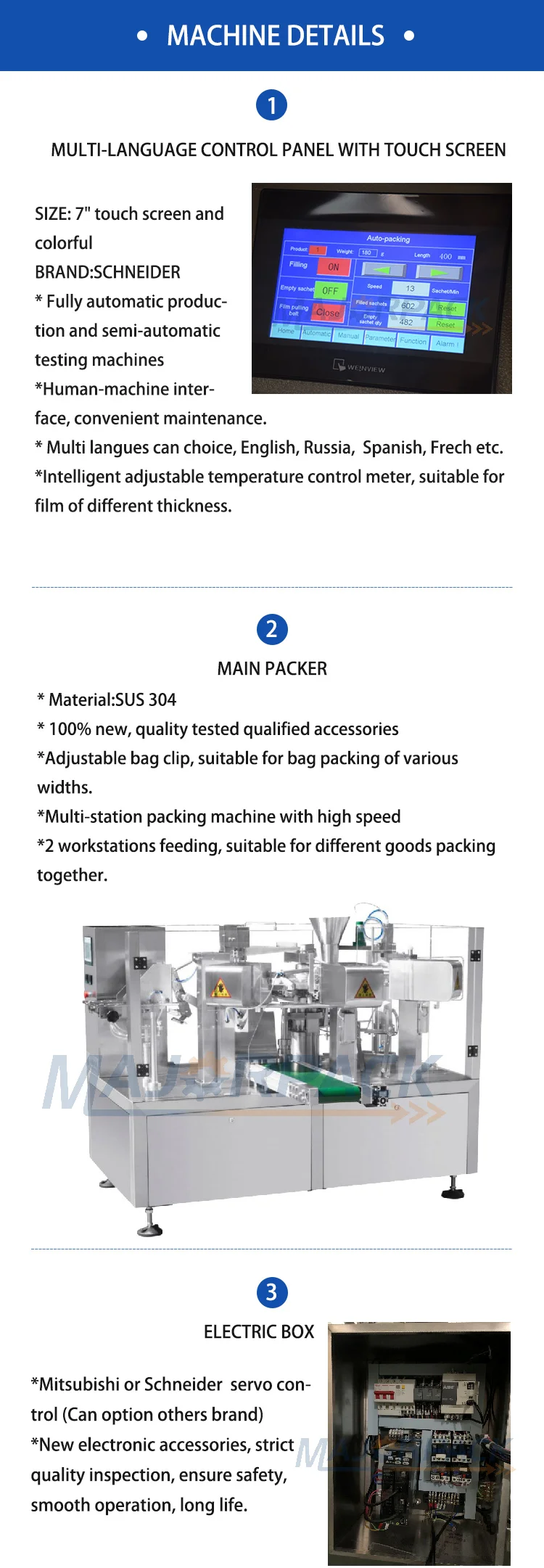 Majorapck Full automatic snus seeds beans nuts rotary pre-made bag ...