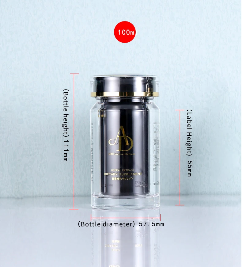 Custom Pills Bottle for High Grade Body Health Nutrients