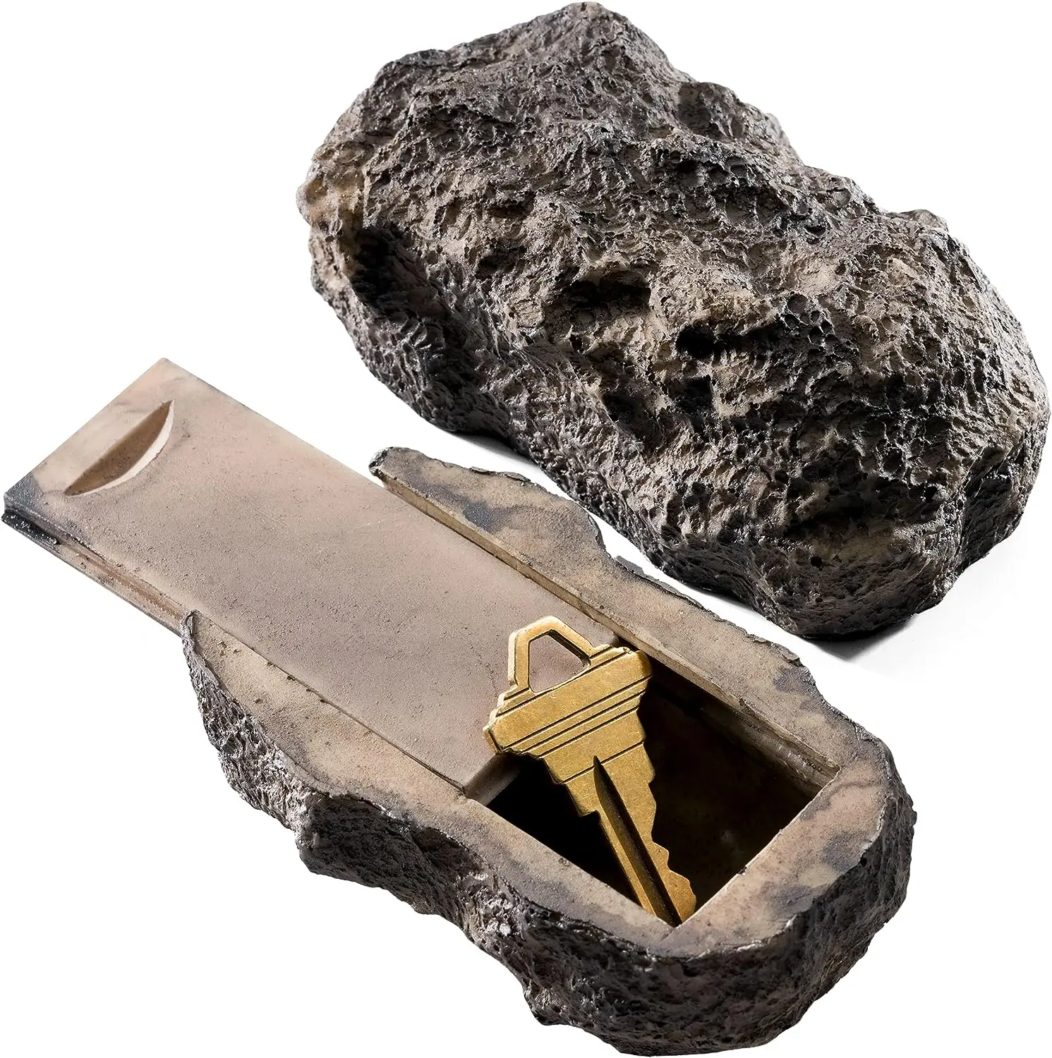 Hide-a-spare-key Rock - Looks & Feels Like Real Stone - Safe For ...