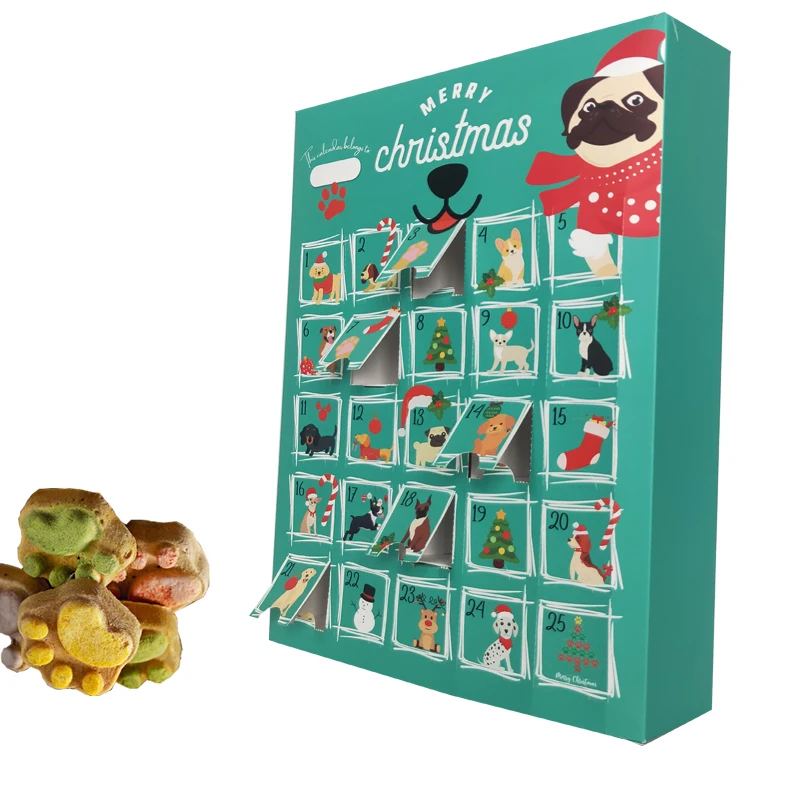Pet Advent Calendar Boxes for Dogs with Puppy Treats 2023