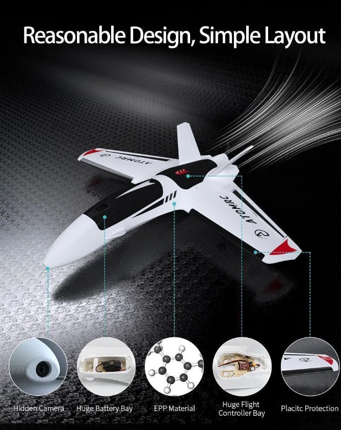 Atomrc Fixed Wing Dolphin 845mm Wingspan Fpv Aircraft Rc Airplane Kit ...