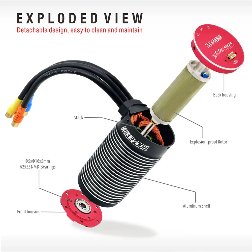 42 Mm 4274 Bldc 2500kv 2025kv 1850kv 1500kv Direct Drive Inrunner Micro ...