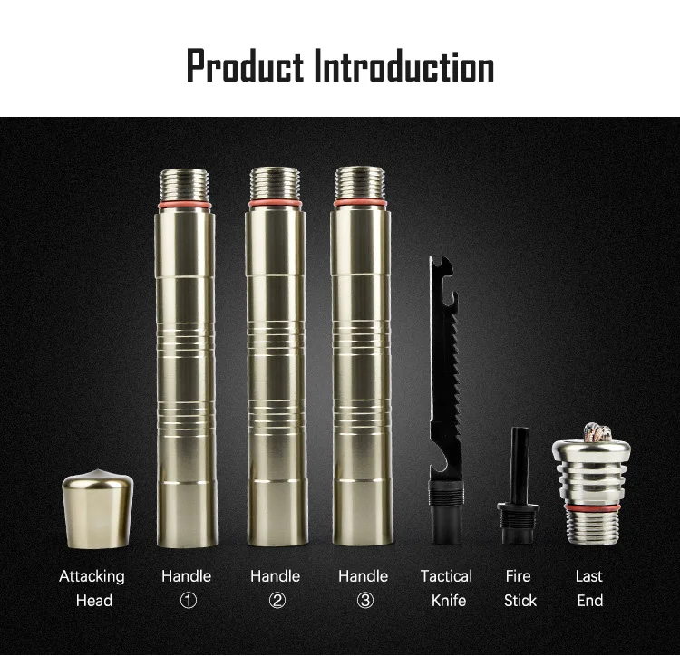 Multi-tools Mini Self Defense Stick Knife and Fork Set, Portable ...