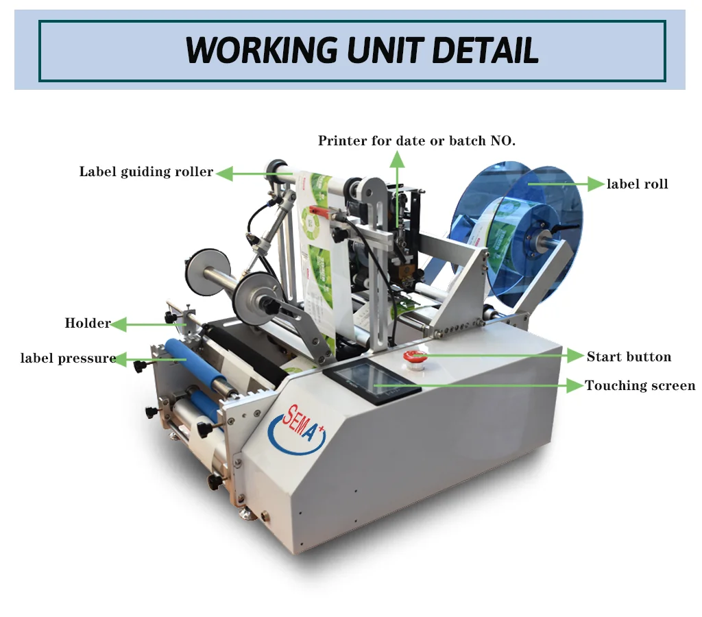 Semi Automatic Tube Small Bottles Horizontal Printer Syringe Labeler ...