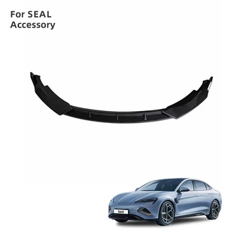 For Byd Seal Accessories Front Bumper Lip Pp Carbon Fiber Pattern Bull ...