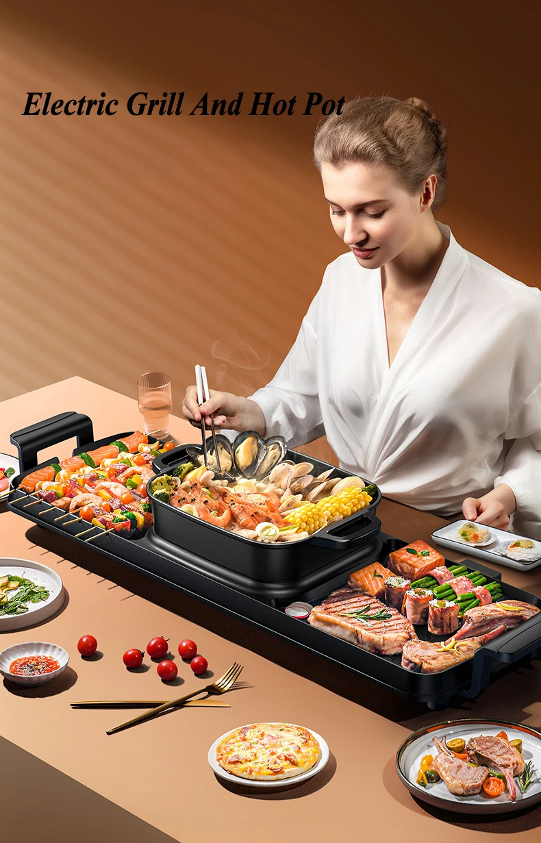 Smokeless Electric BBQ Grill - Portable and Efficient