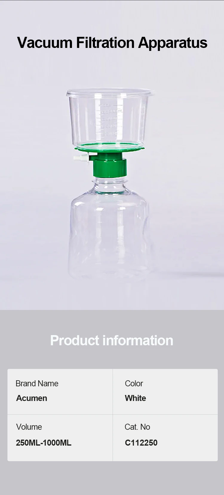 Professional Lab Supplies 1000ml Laboratory Vacuum Suction Filter ...