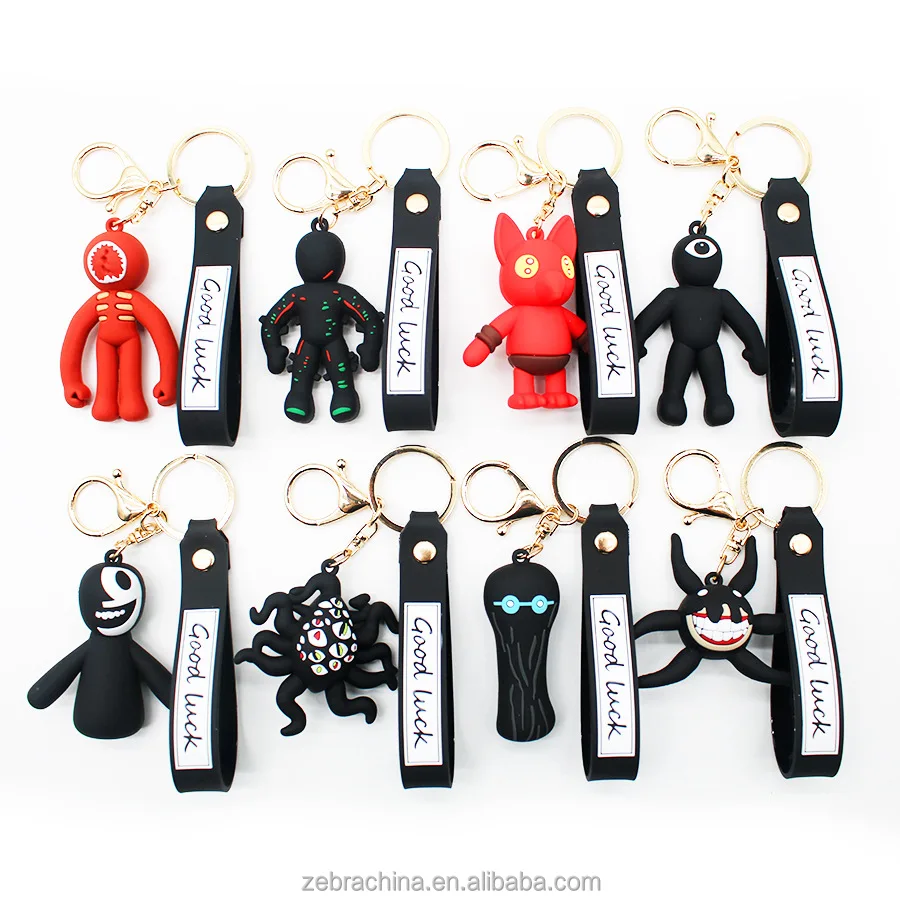 Fashion New Designs Cartoon Game Keychain Doors Figure Ghost Red Owl ...