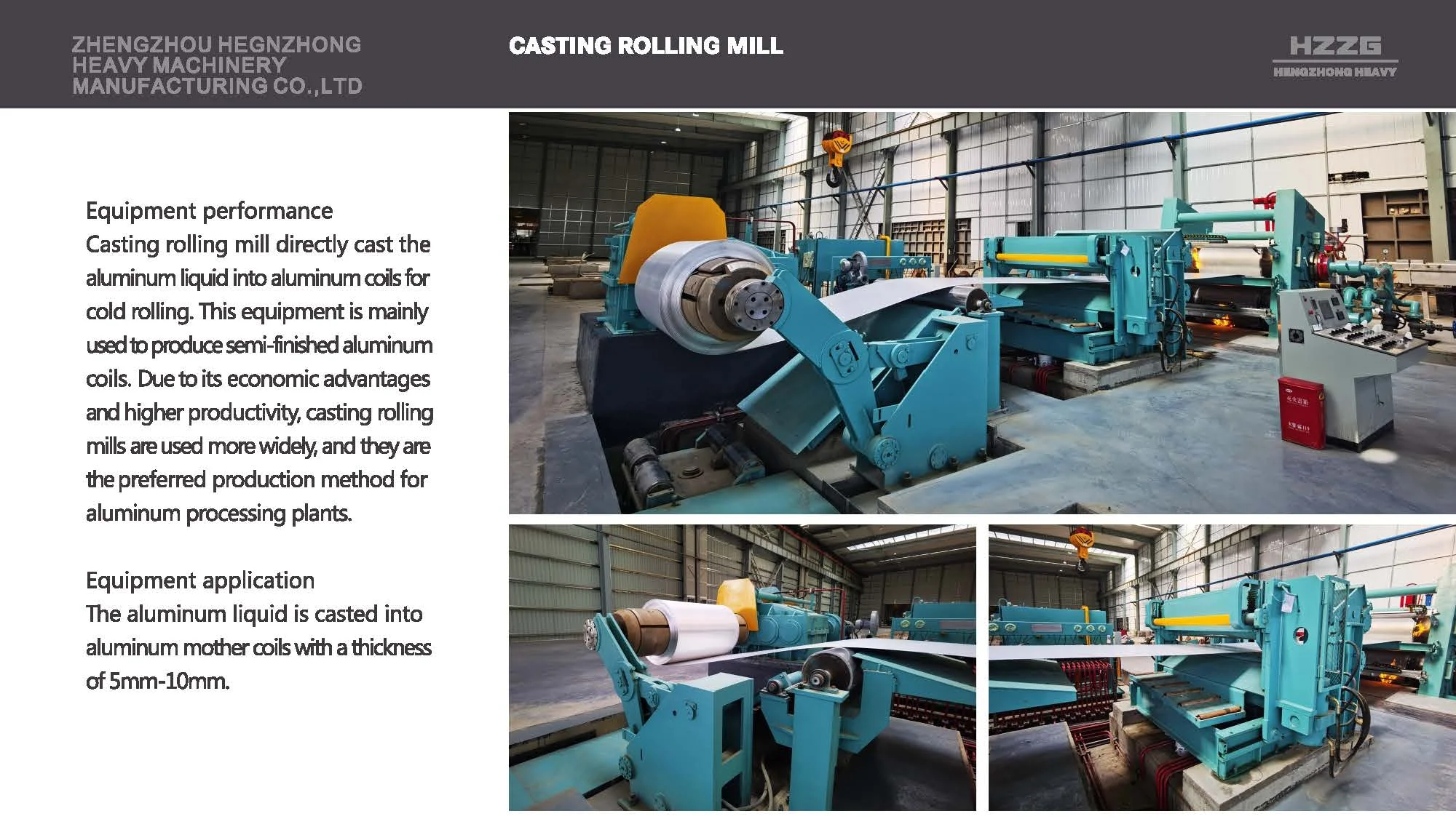 Aluminum Plate Twin Roll Continuous Casting And Rolling Mill