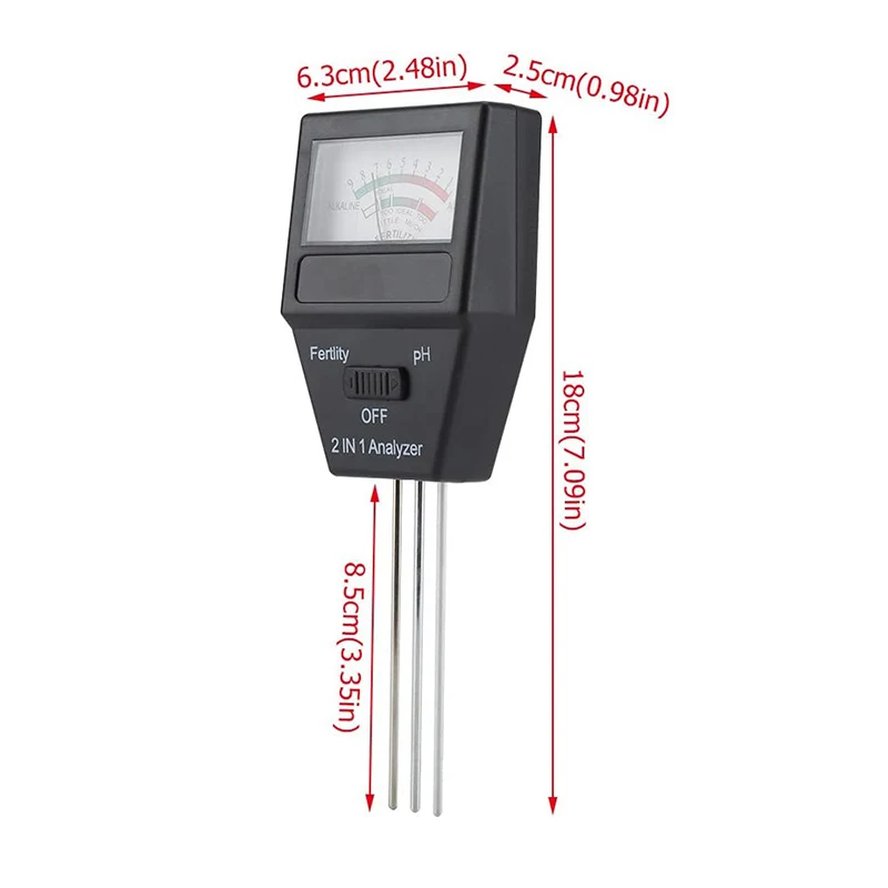 Oem Mechanical Plant Soil Ph Fertilizer Meter 2 In 1 Ph Soil Fertility ...