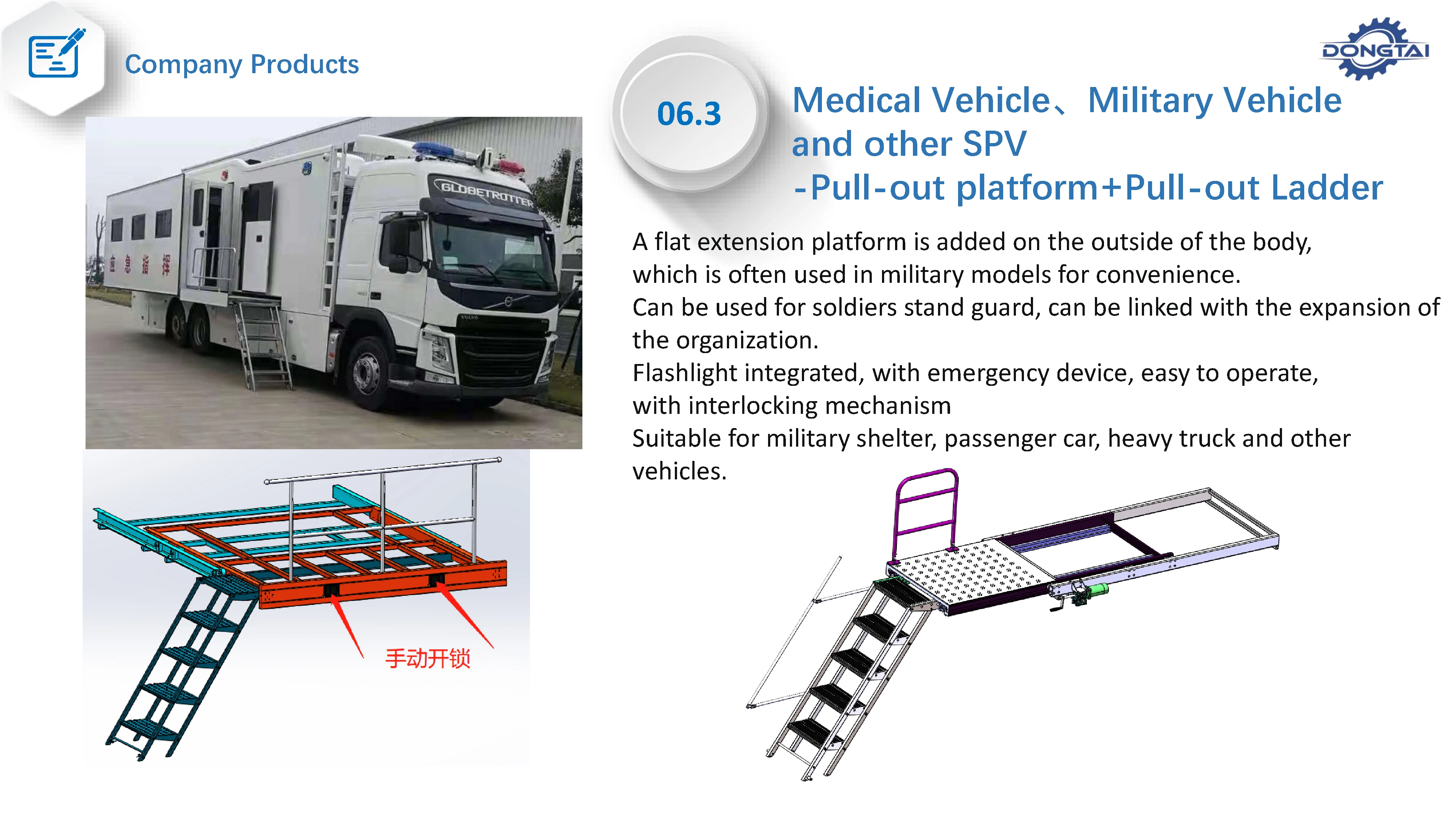 Pull Out Platform Pull Out Ladder Folding Stair Command Vehicle and ...