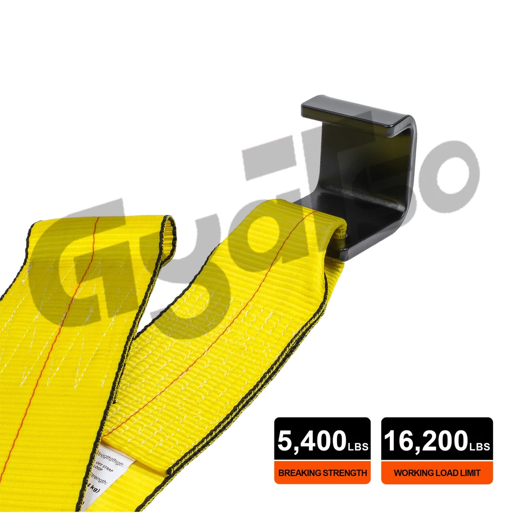 Heavy Duty Roll Off Container Winch Strap With Big W/flat Hook - Buy ...