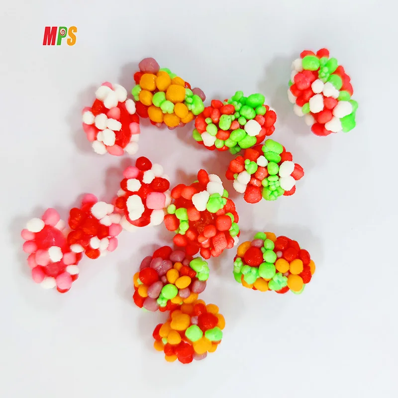 Fresh Delicious Gummy Clusters Candy Multicolour Sour Big Chewy Candy ...