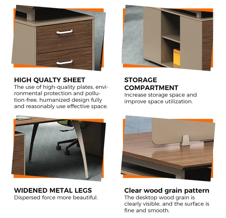 6 Person Office Table And Chair Set Modular Desk Executive Workstation ...