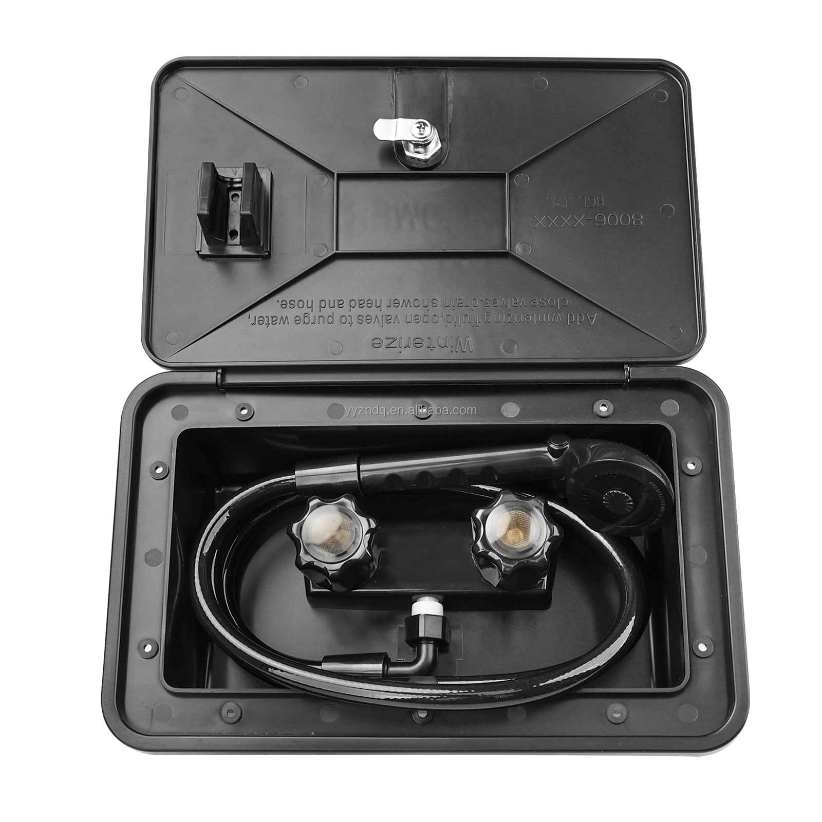 RV Exterior Shower Box Kit Faucet Hose Camper Shower Outdoor Trailer ...