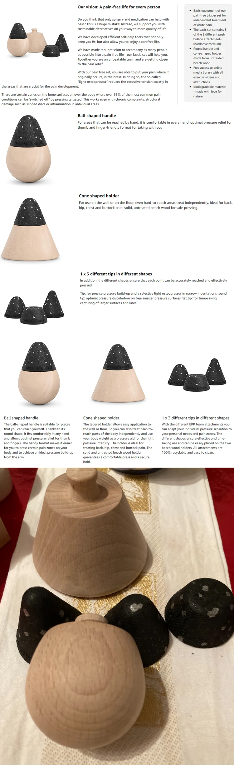 Wellshow Sport Acupressure Point Pusher Set for Muscle Pain