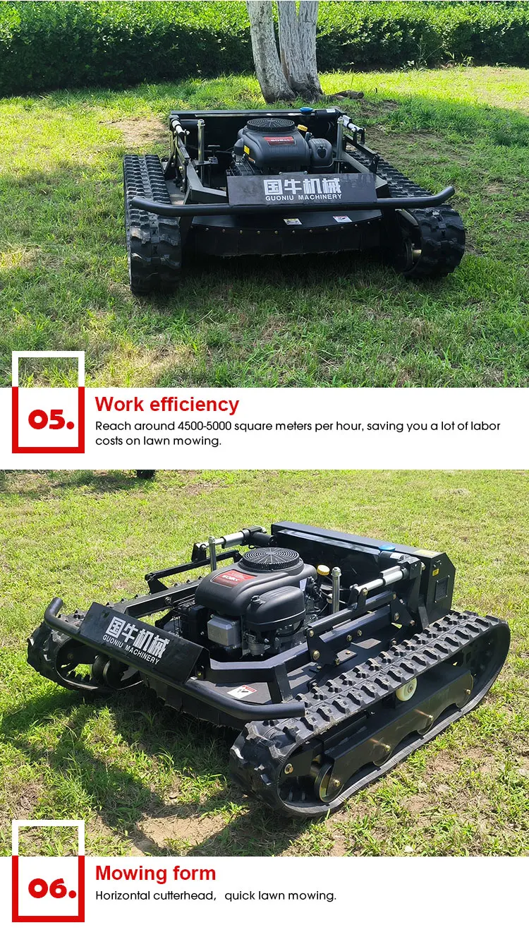 Longjie 608-90A Tank off Road Remote Control Mower 22HP