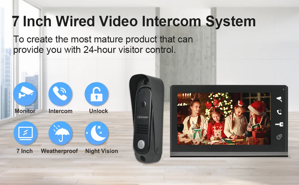 4 Wire Access Control Video Door Phone Intercom System
