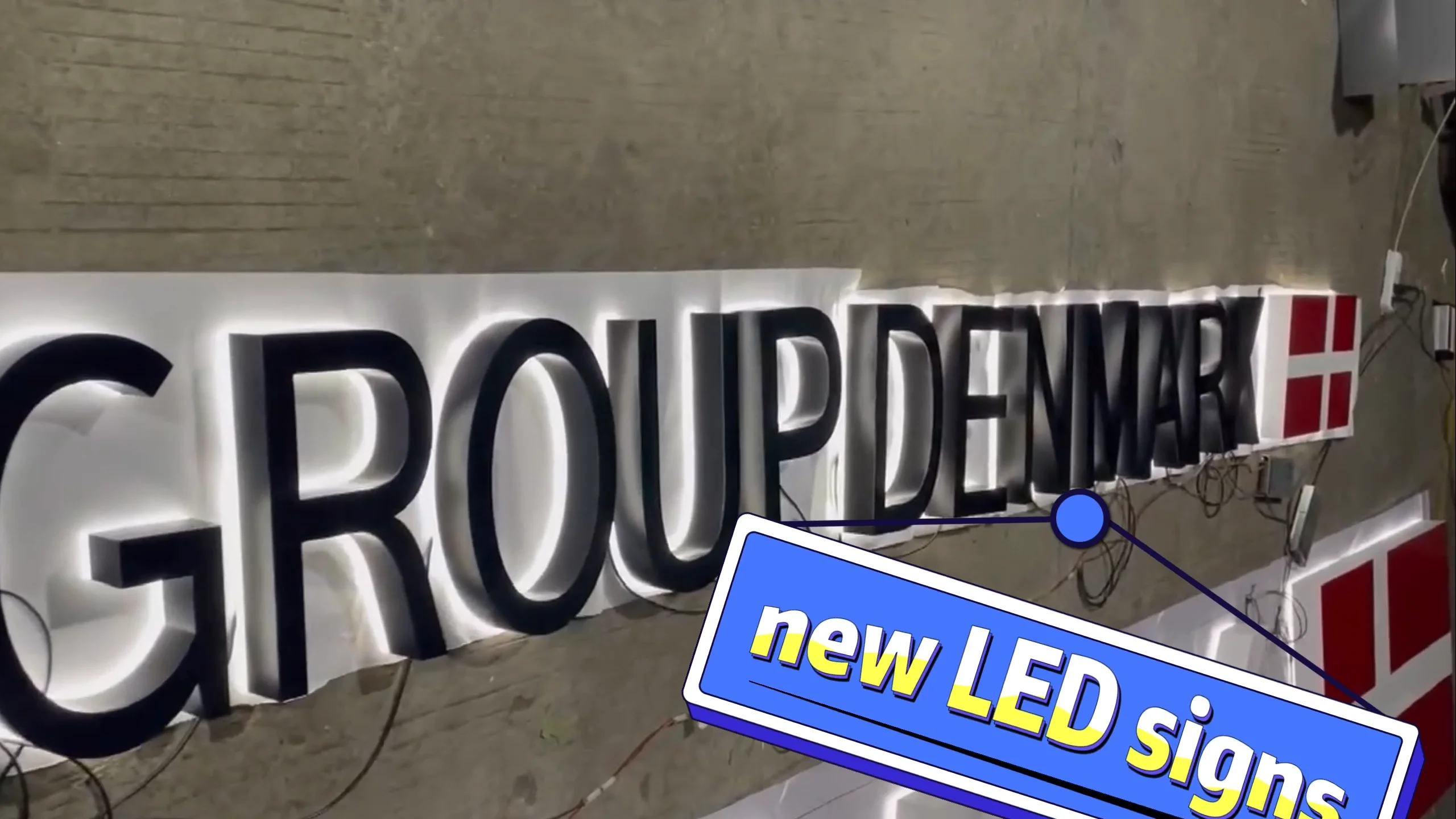 Custom Exterior Wall Advertising 3d Sign Office Indoor Business Wall 3d ...