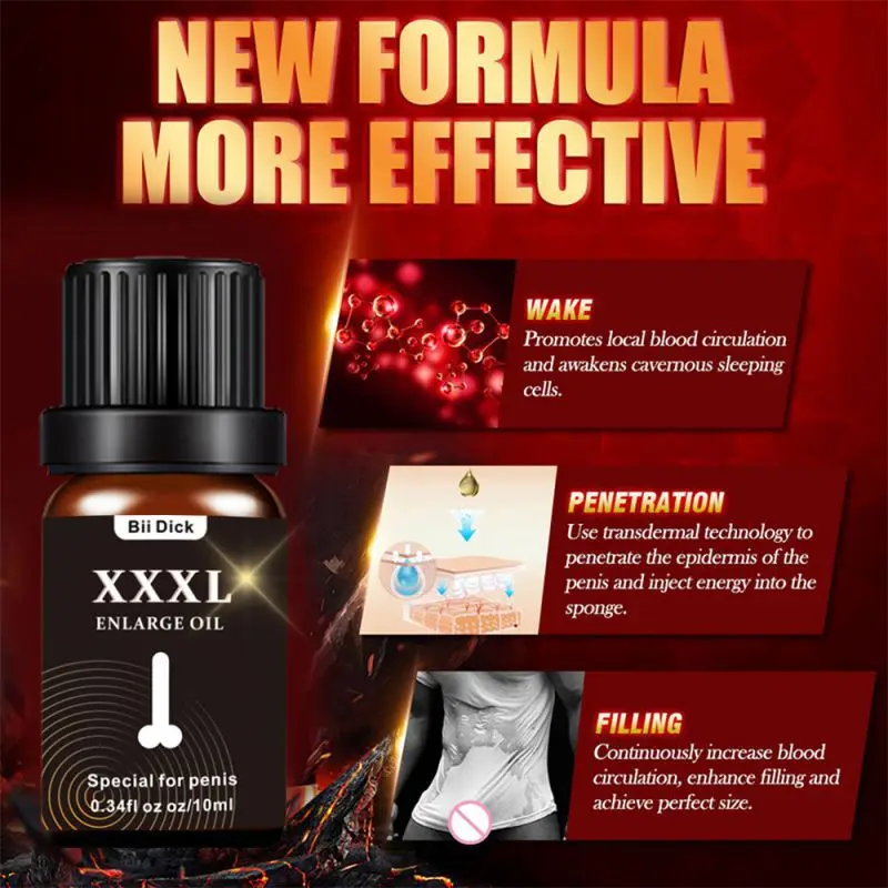 10ml Body Massage Oil for Men - Enlargement & Health Care