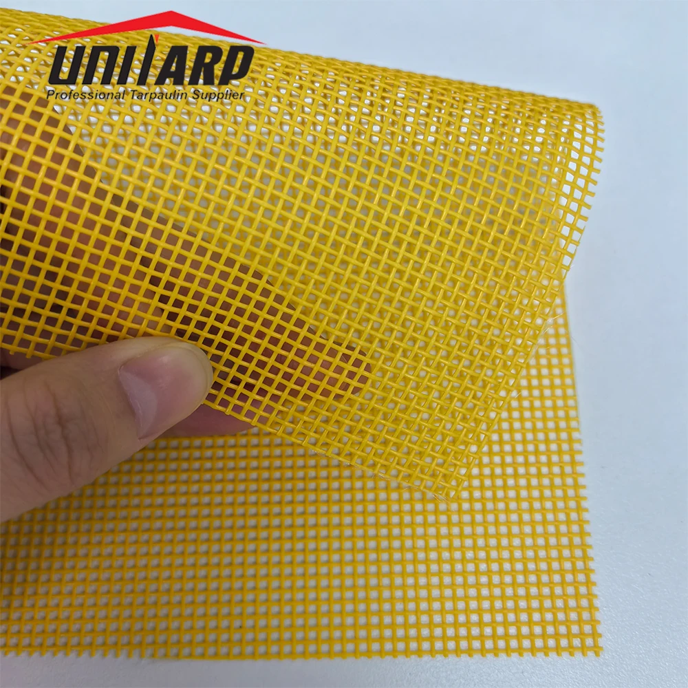 10 oz Dump Truck Cover Mesh Tarps Plastic PVC Coated Polyester Mesh ...