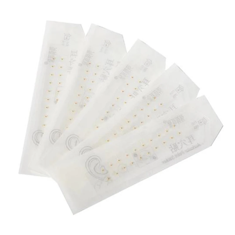 100pcs/bag 24k Gold Acupressure Ear Seeds Reflexology Helps Hormones ...