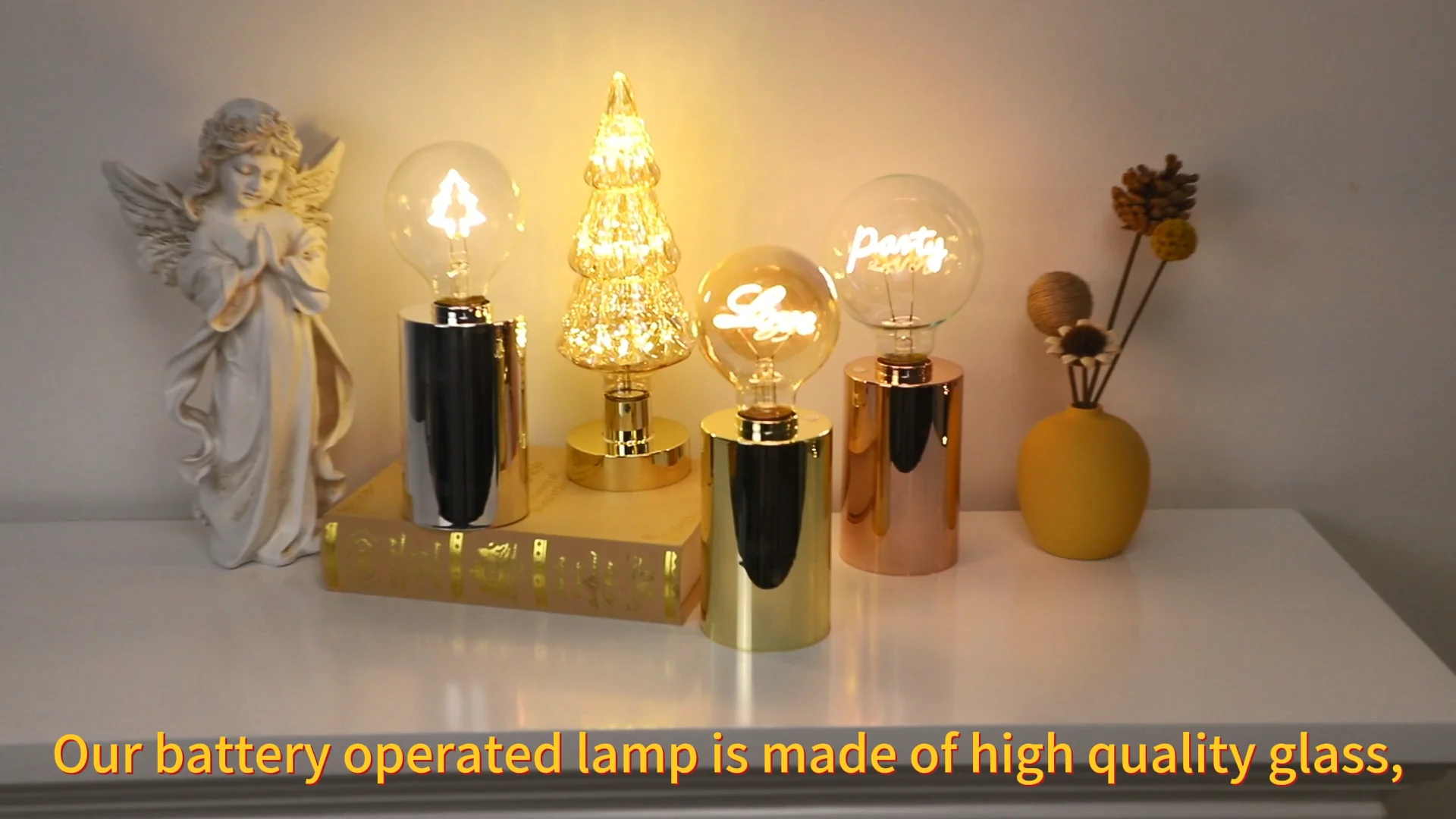 Simple Edison Light Bulb Stand Battery Powered Wireless And Portable ...