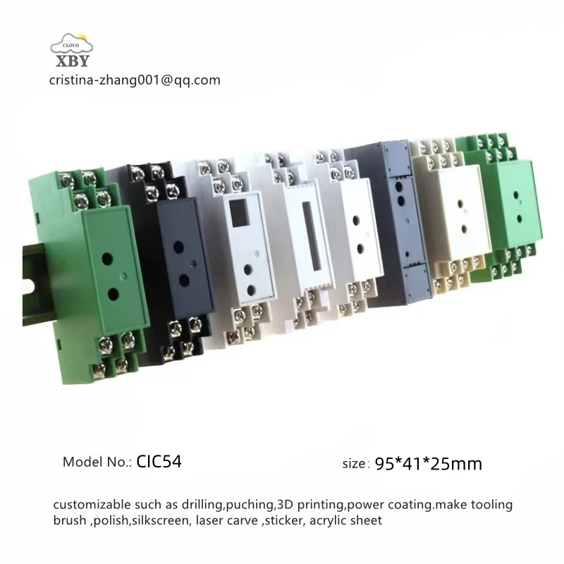 Plastic enclosure Terminal Block enclosure PLC 95*41*25mm Din rail ...