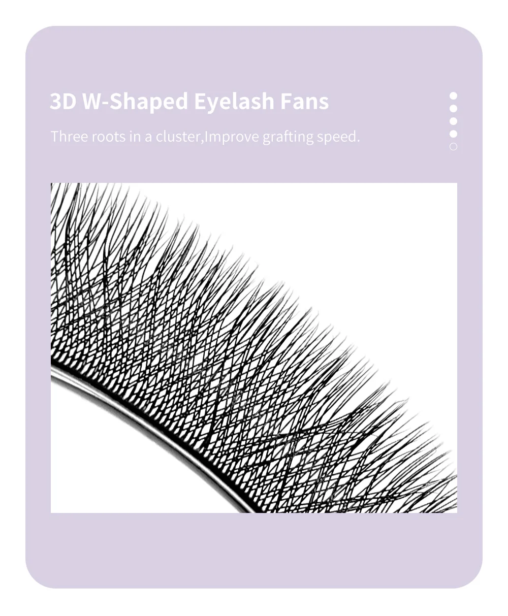 DIYDAY Custom 3D Clover W Shape L LU Curl Eyelash Extensions