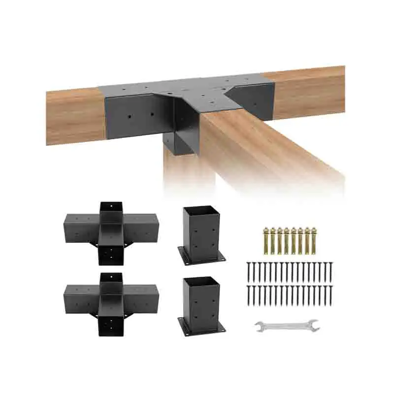 Pergola Roof Riser 90 Degree Adjustable Saddle Roof Post And Beam ...