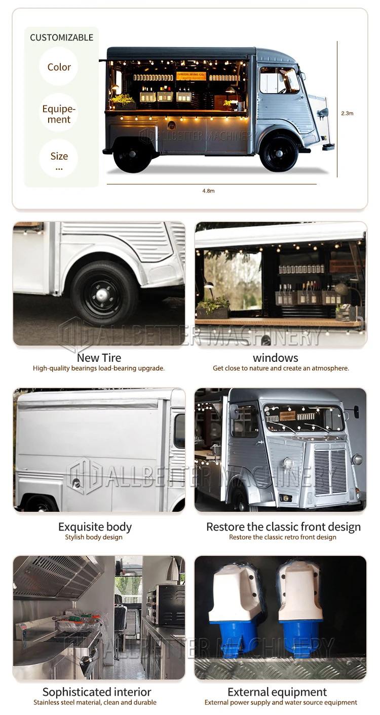 Customized Food Snack Truck - Retro Camper Cooking Catering