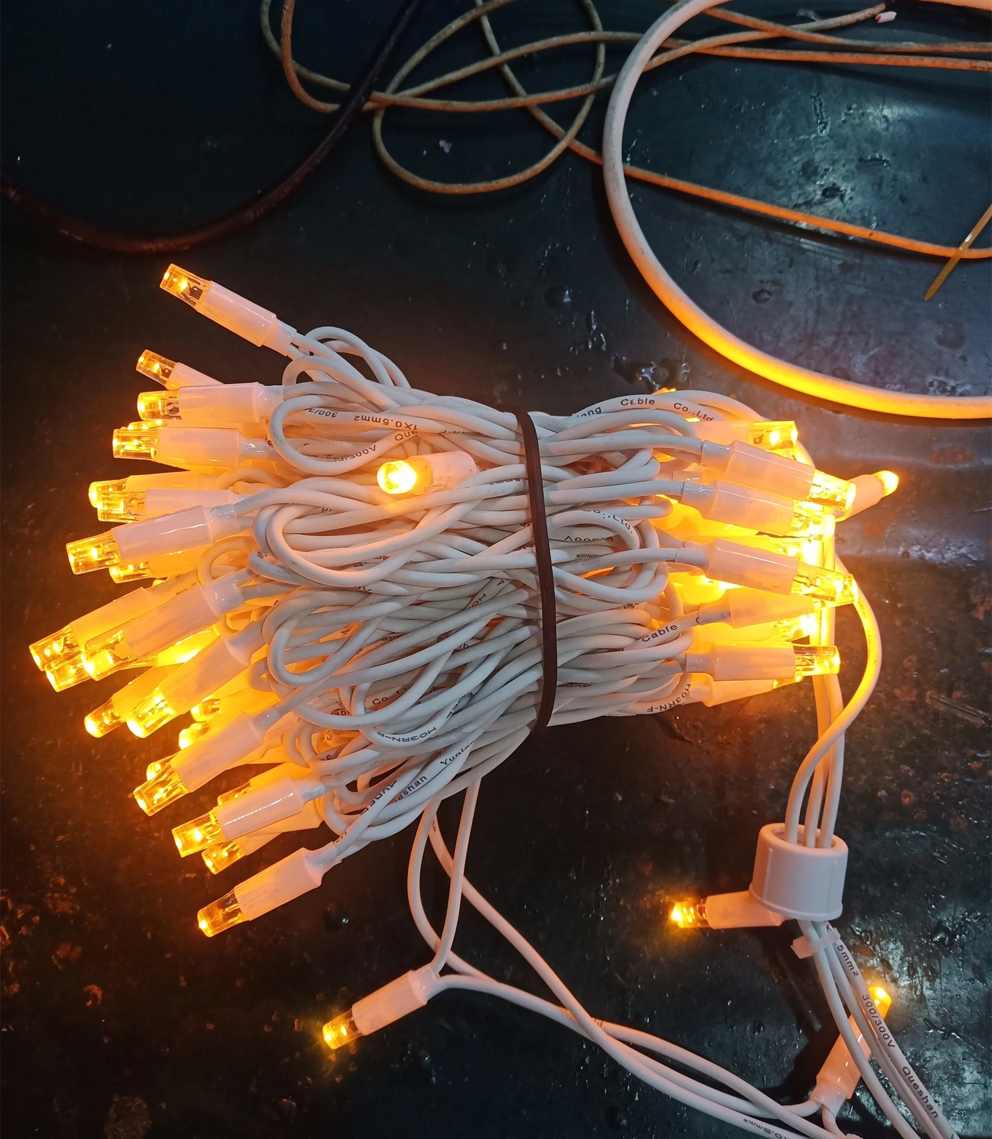 golden led rubber cable string lights outdoor halloween decoration tree ...