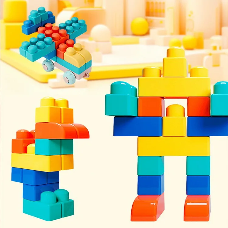 Science Education Diy Toys Baby Large Particle Soft Rubber Building ...