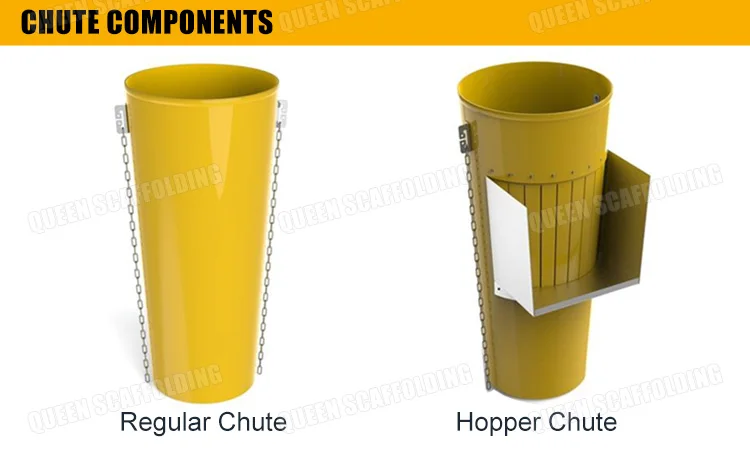 Plastic Construction Rubble Trash Chutes Systems Easy Assembly