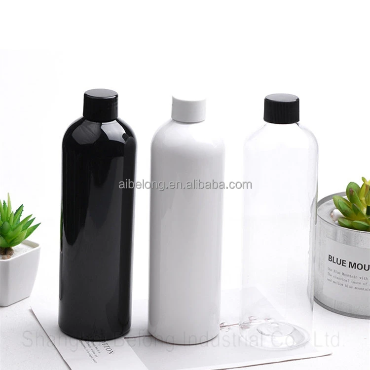 IBELONG 400ml Clear Black White PET Plastic Shower Gel Bottle Skincare ...