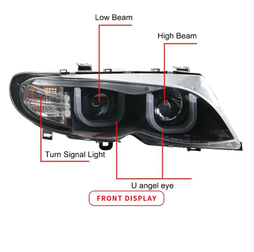 High-quality Headlight For Bmw E46 2001-2004 318 320 323 325 330 Four ...
