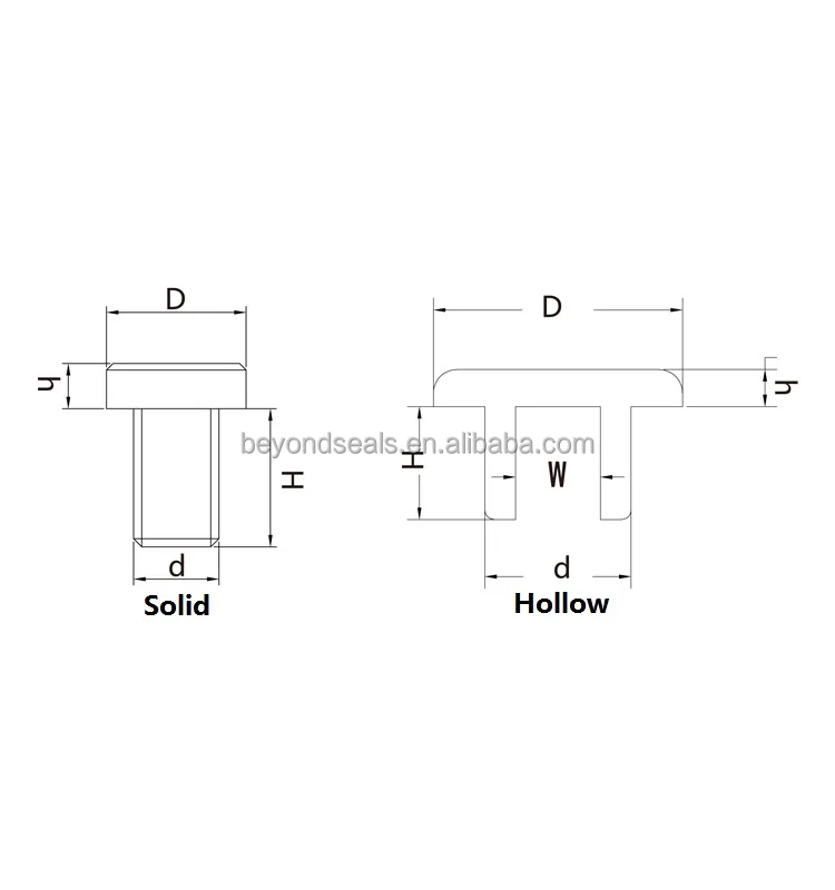 Customize T Shape Silicone Rubber Hole Plug For Sealing Dustproof ...