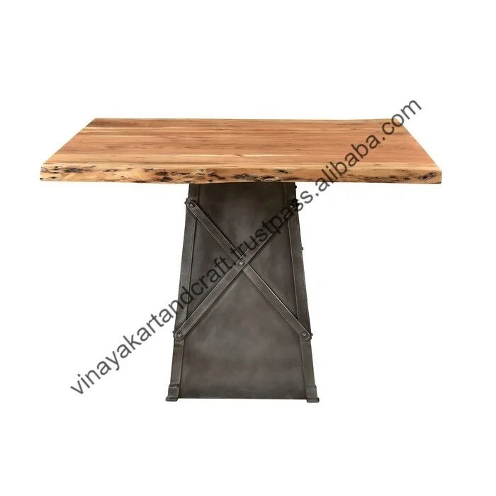 Industrial & Vintage Live Edge Dining Table Jodhpur Style Acacia Wood ...