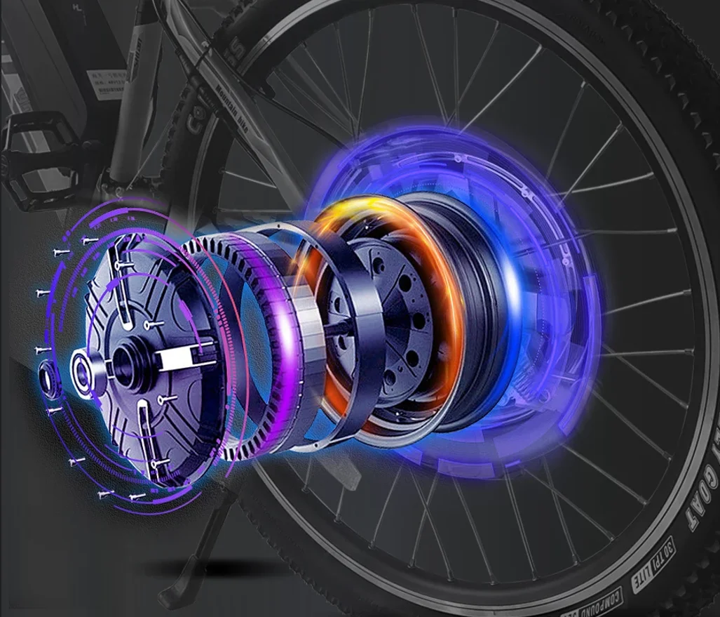 MXUS Brushless Electric Fat Bike Motor 48V Gear Hub with Freewheel ...