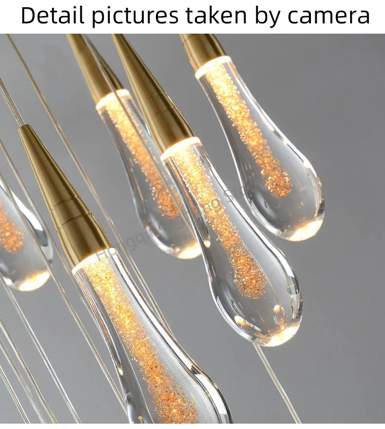 Modern Chandelier Crystal Raindrop Chandelier Duplex