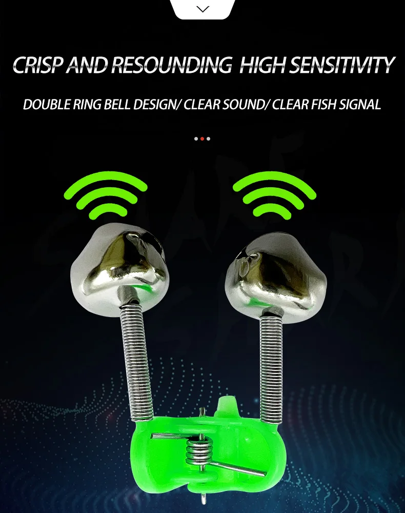 Fishing Bite Alarms Fishing Rod Bells Rod Clamp Tip Clip Bells Ring ...