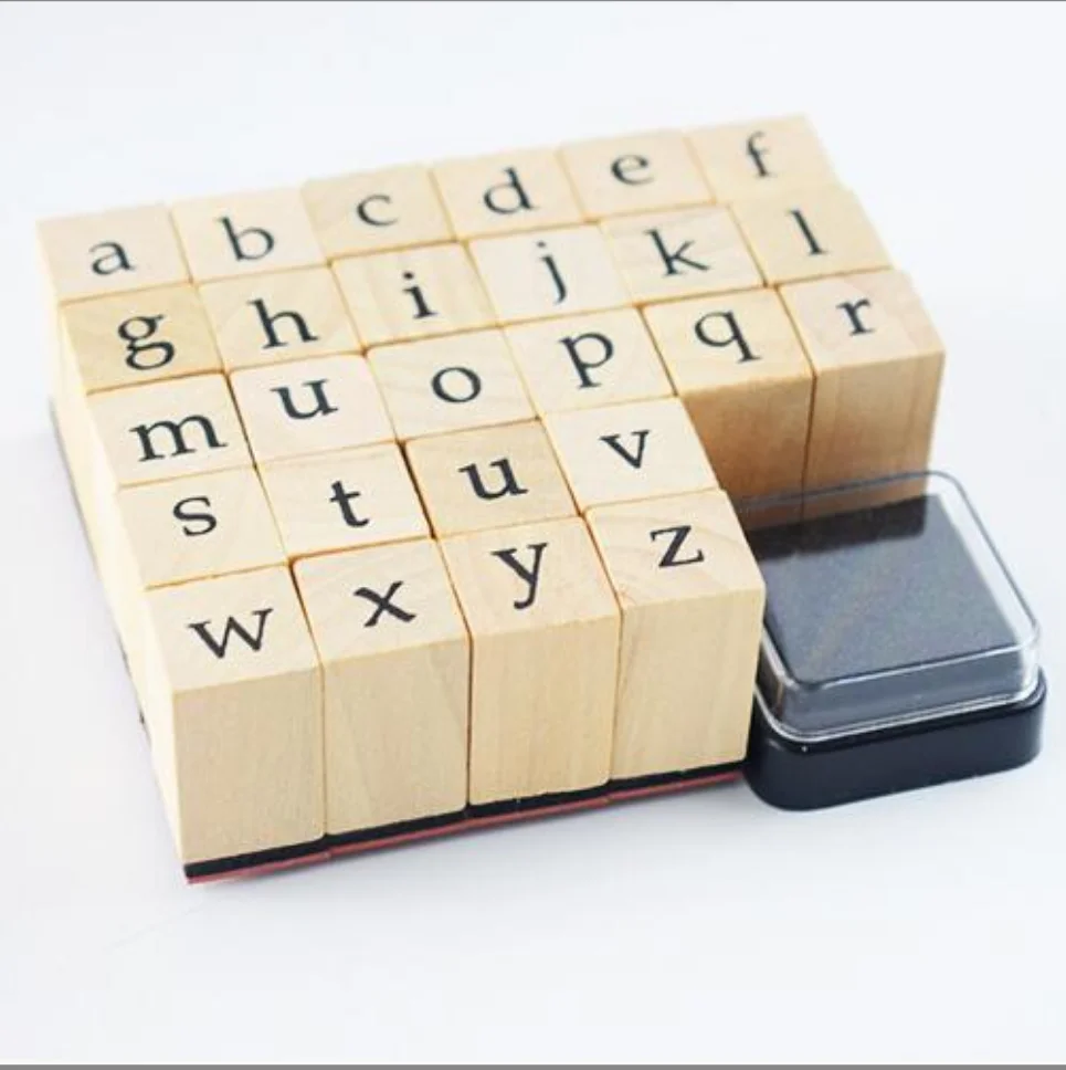 100% Solid Wood Stamp Set With Inkpad - Buy Wood Stamp Set solid Wood ...