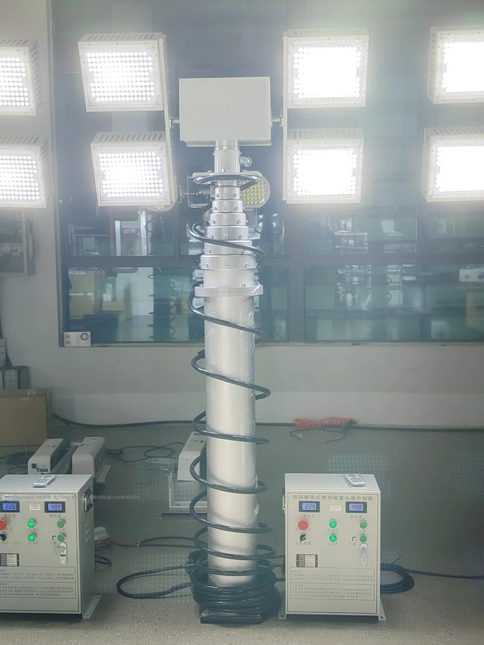 TY-SG Customizable Pneumatic Telescopic High Mast White LED Light Tower ...