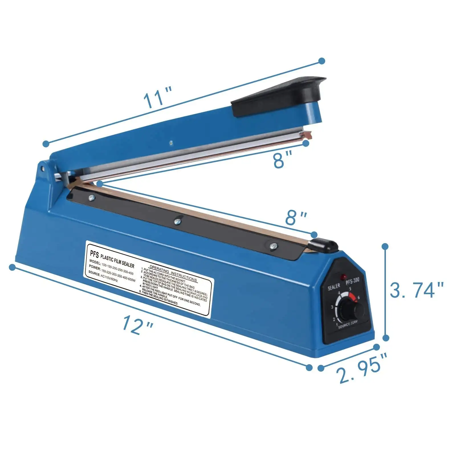 200mm Packing Hot Sealing Machines Manual Packaging Sealer Machine ...