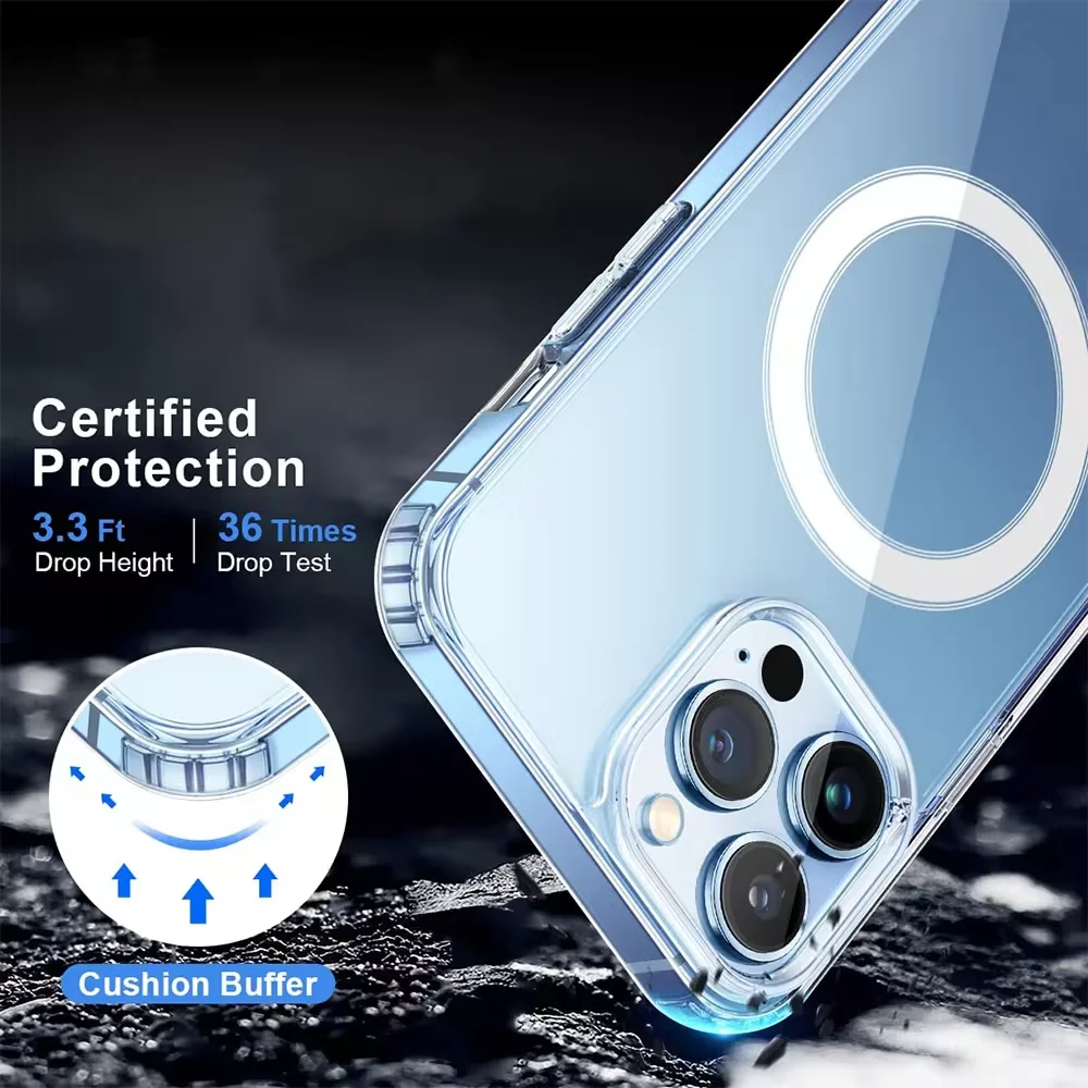 Tenchen High Quality Transparent Clear Magnet Phone Case For Iphone 12 ...