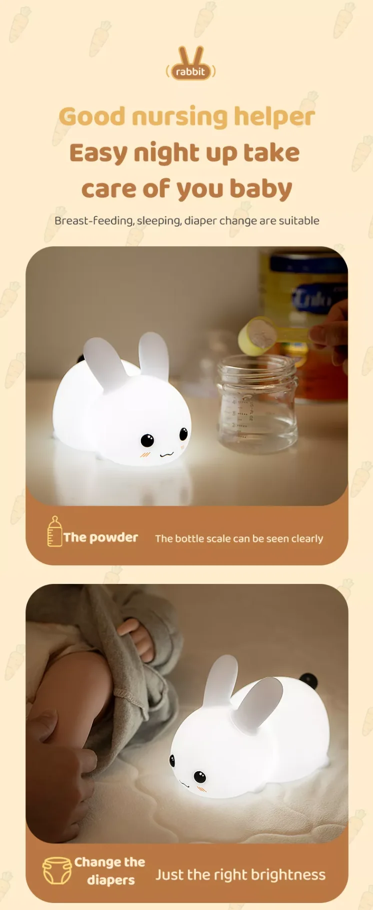 Cute Cartoon Seven Color Bunny Girl Birthday Gifts Squishy Bedroom ...