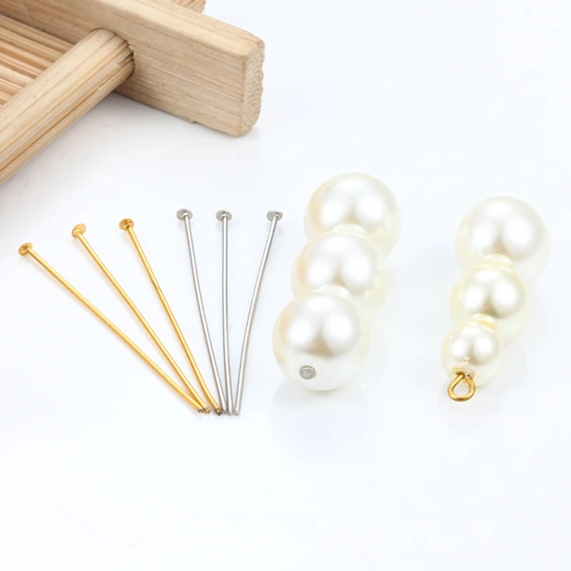 Stainless Steel Head Pins 18K PVD Gold Plated Straight T Pin for DIY ...