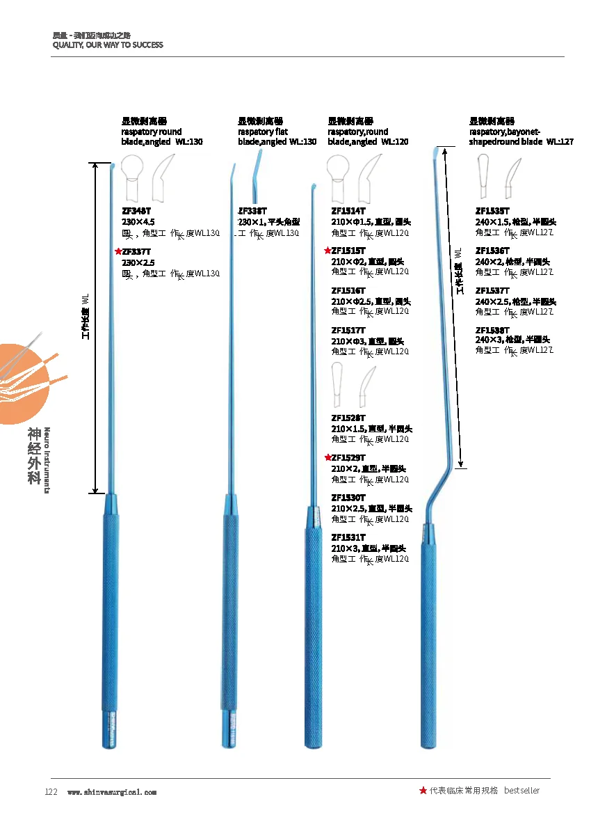 SHINVA Raspatory Round Flat Angled Neurosurgery Instruments| Alibaba.com