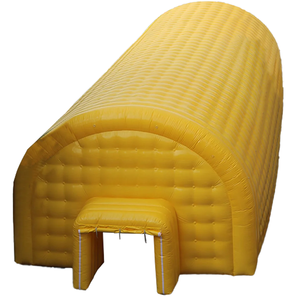 Customized Yellow Giant Outdoor Storage Warehouse Inflatable Tunnel ...
